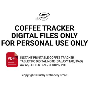 Coffee Tracker, Coffee Tracker Note, Coffee Review, Coffee Log ...