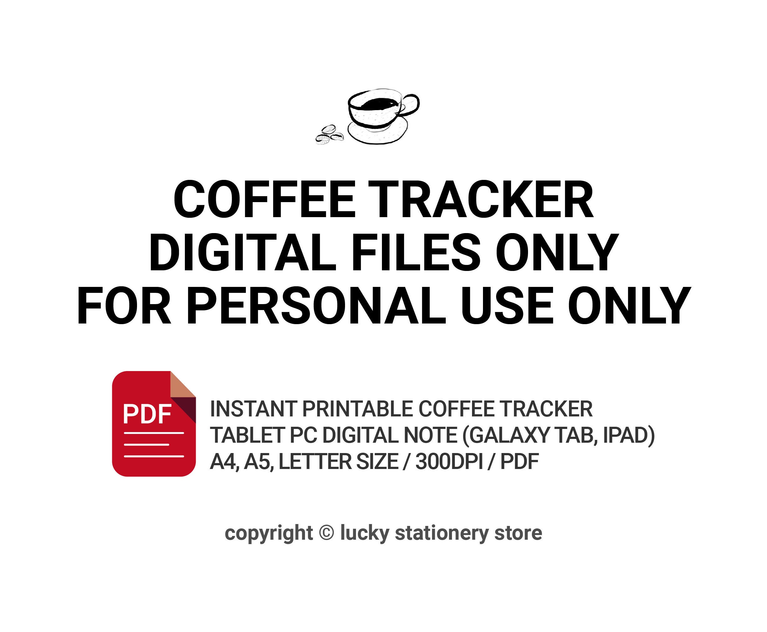 Coffee Tracker, Coffee Tracker Note, Coffee Review, Coffee Log ...