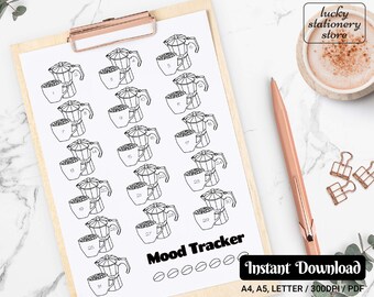 Mood Tracker Digital Mood Tracker Printable Mood Tracker - Etsy