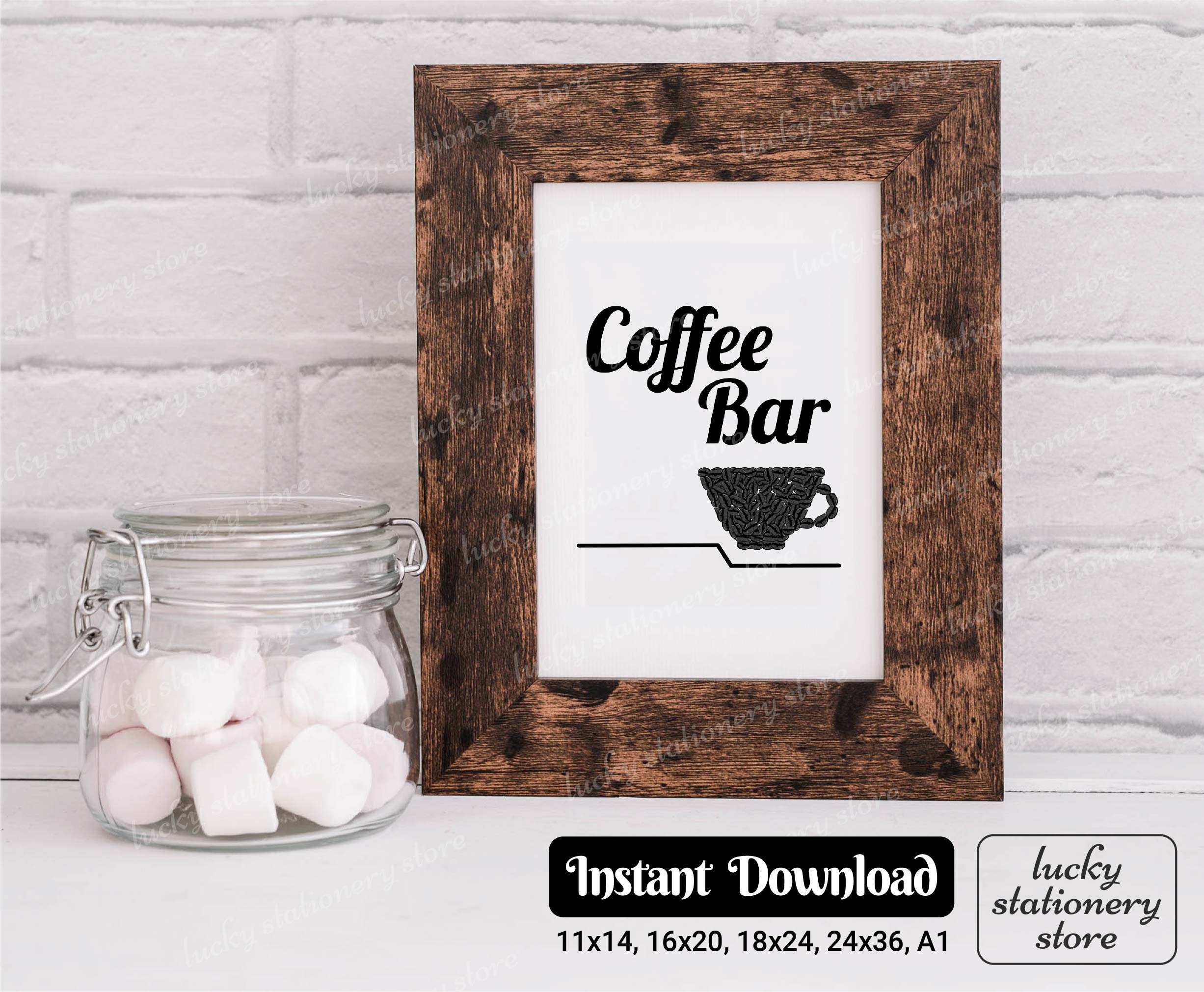 Coffee Bar Poster, Desk Coffee Poster, Coffee Poster, Coffee Wall Decor ...