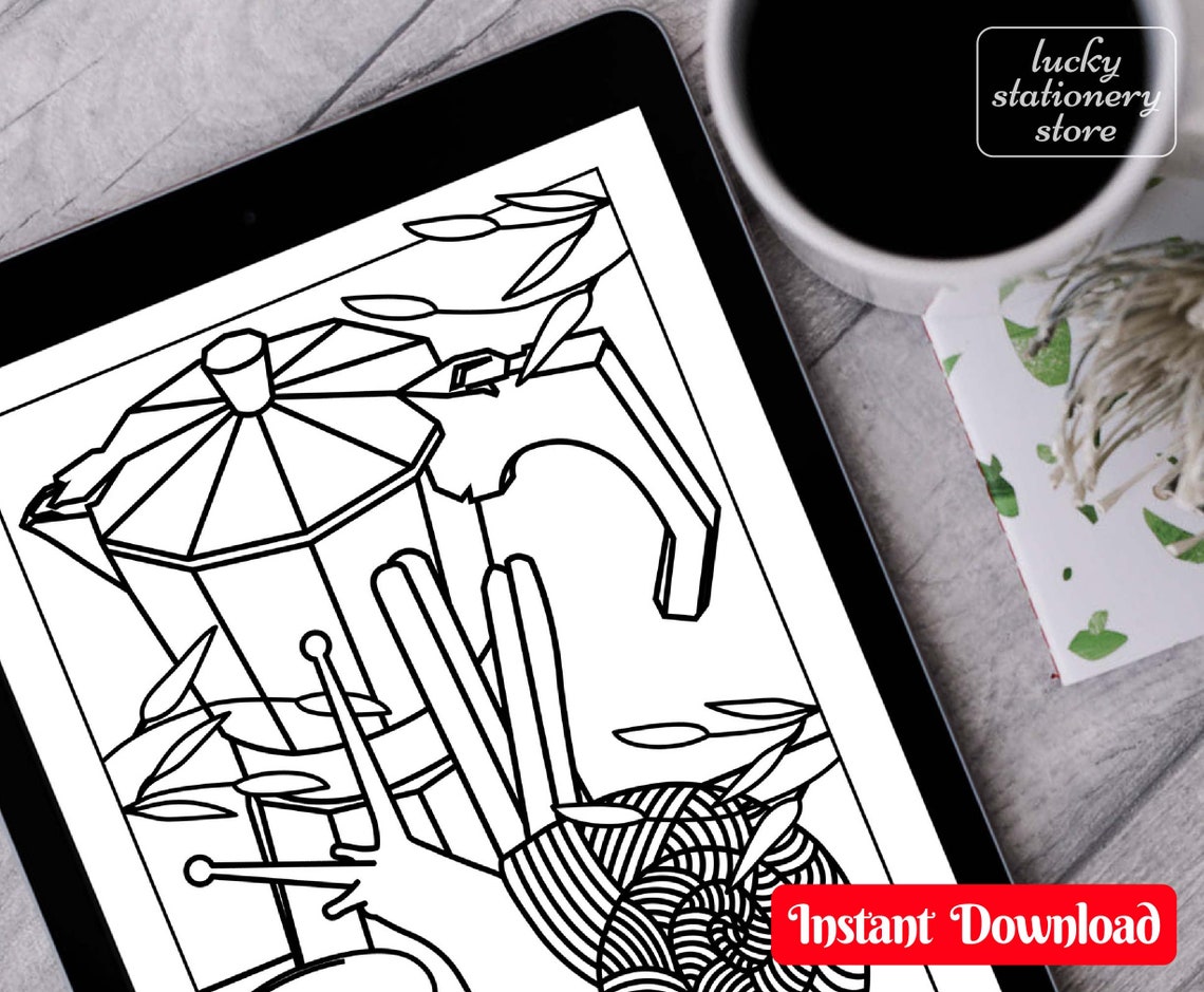 Coffee Coloring, Coloring Sheets, Coloring Pages for Adults, Coloring ...