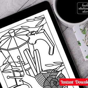 Coffee Coloring, Coloring Sheets, Coloring Pages for Adults, Coloring ...