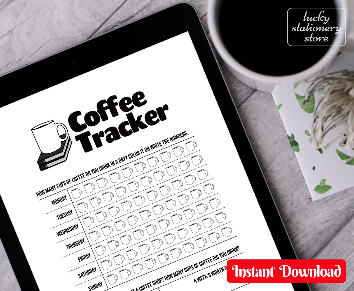 Coffee Tracker, Coffee Tracker Note, Coffee Review, Coffee Log ...