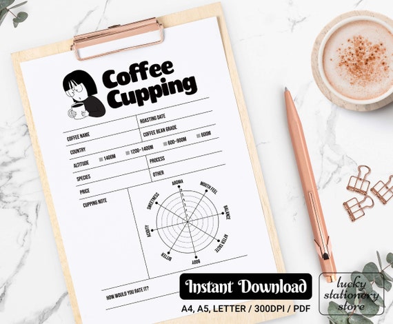 Coffee Cupping Cupping Note Coffee Review Coffee Log | Etsy