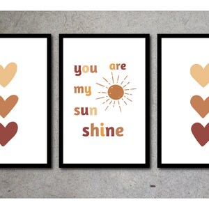 Digital Download Boho Alphabet Number Posters, Nursery Decor ...