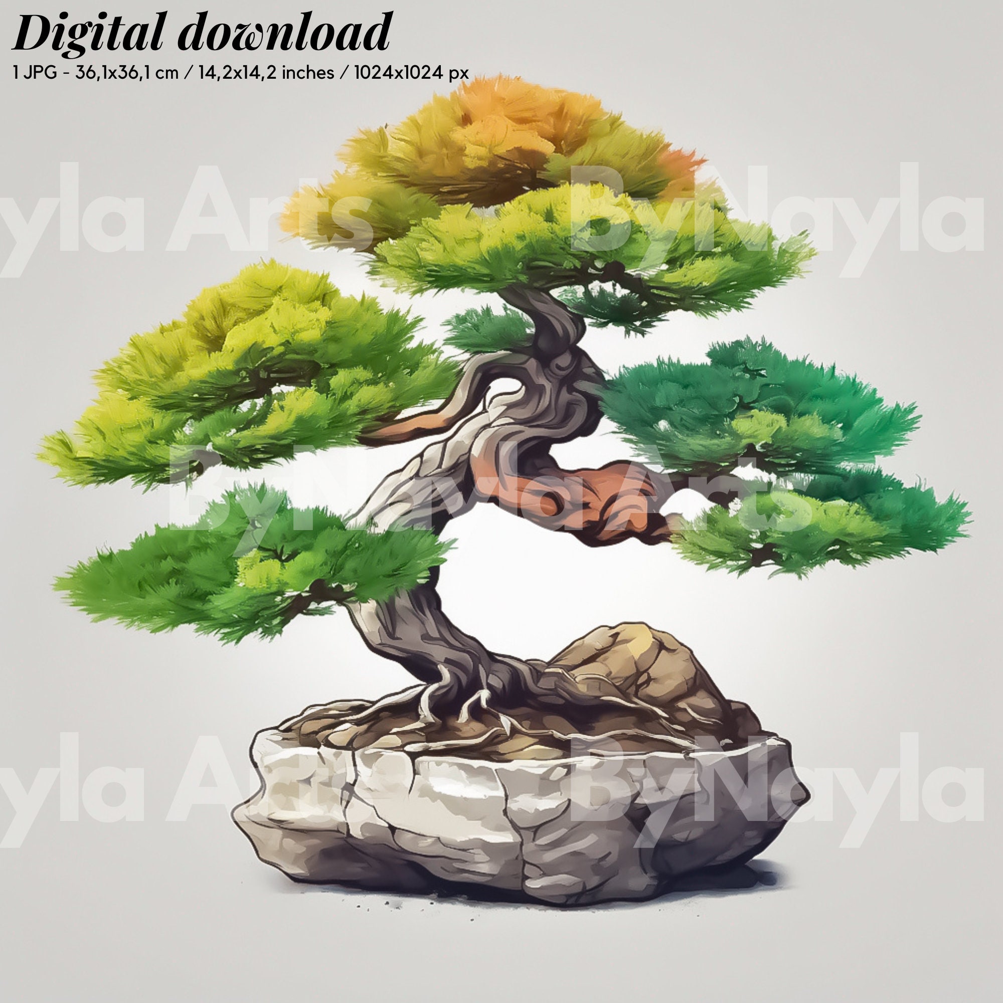 10 Jpg, Bonsai Tree, Art Illustration, Colorful Design, Japanese Art ...