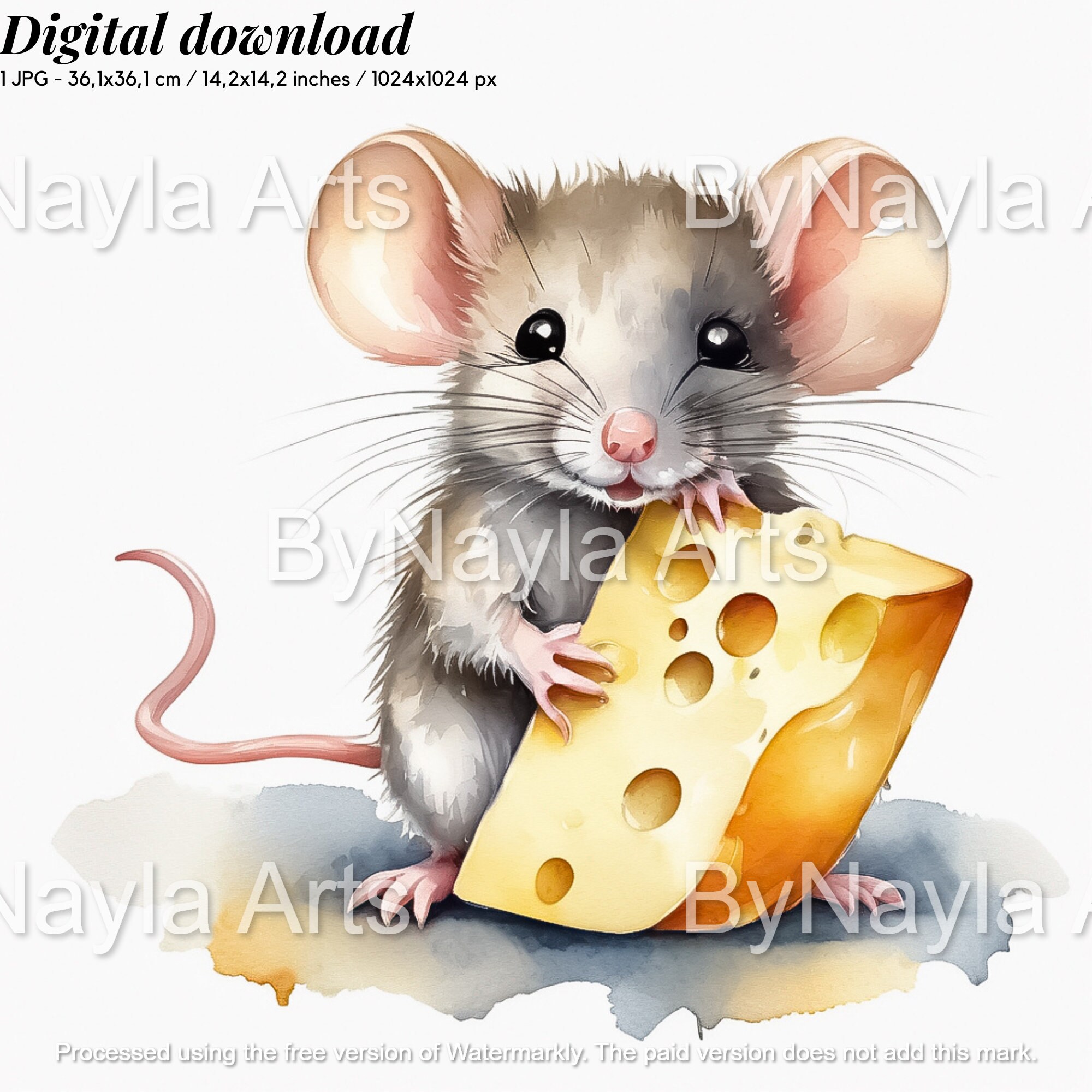 Adorable Mouse Clipart, Classroom Decoration, Cheese Mouse Printable ...