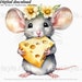 Adorable Mouse Clipart, Classroom Decoration, Cheese Mouse Printable ...