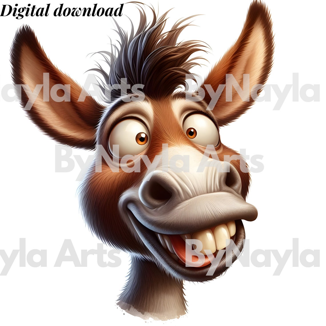 Funny Donkey Clipart Bundle | Set of 30 High Quality Illustrations ...