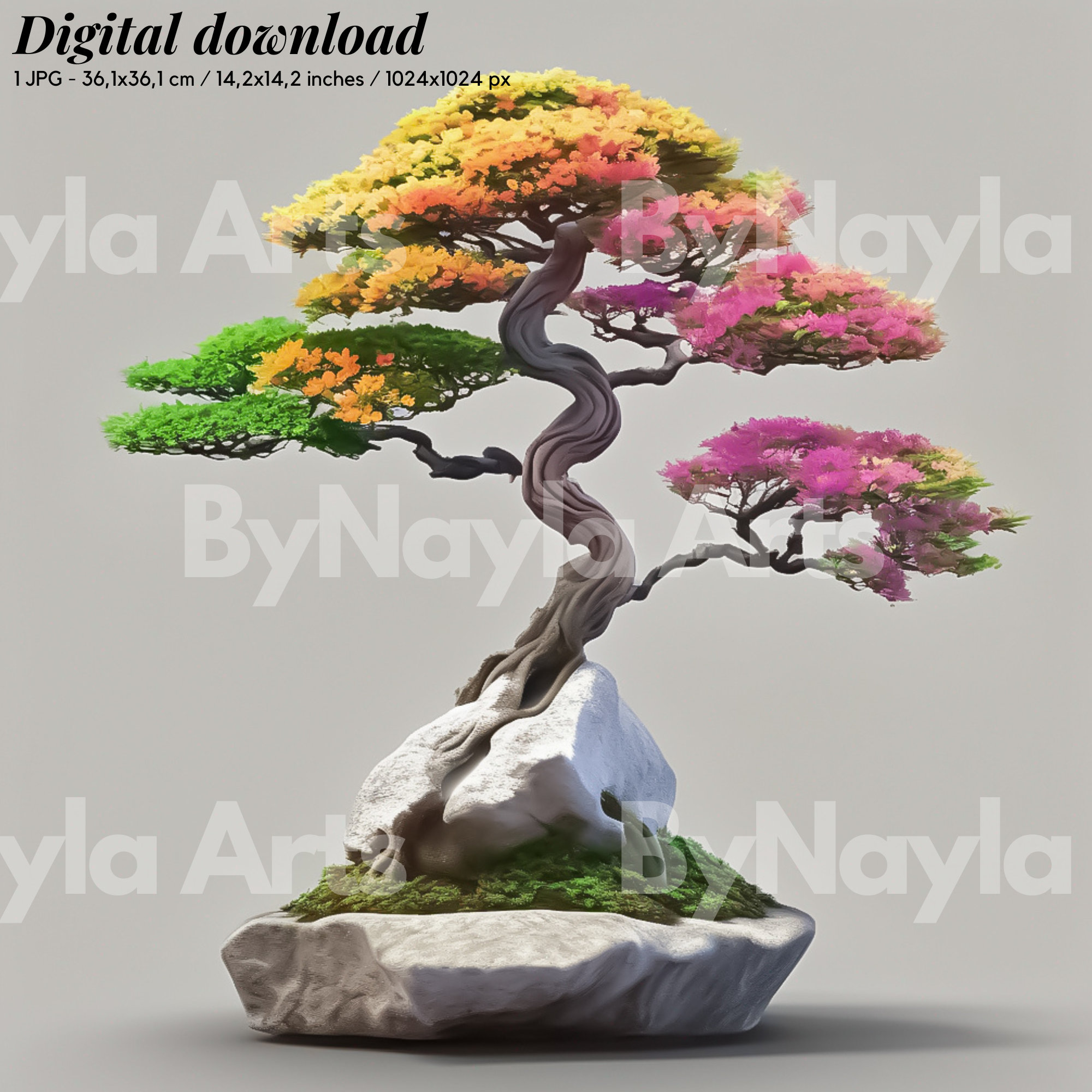 10 Jpg, Bonsai Tree, Art Illustration, Colorful Design, Japanese Art ...