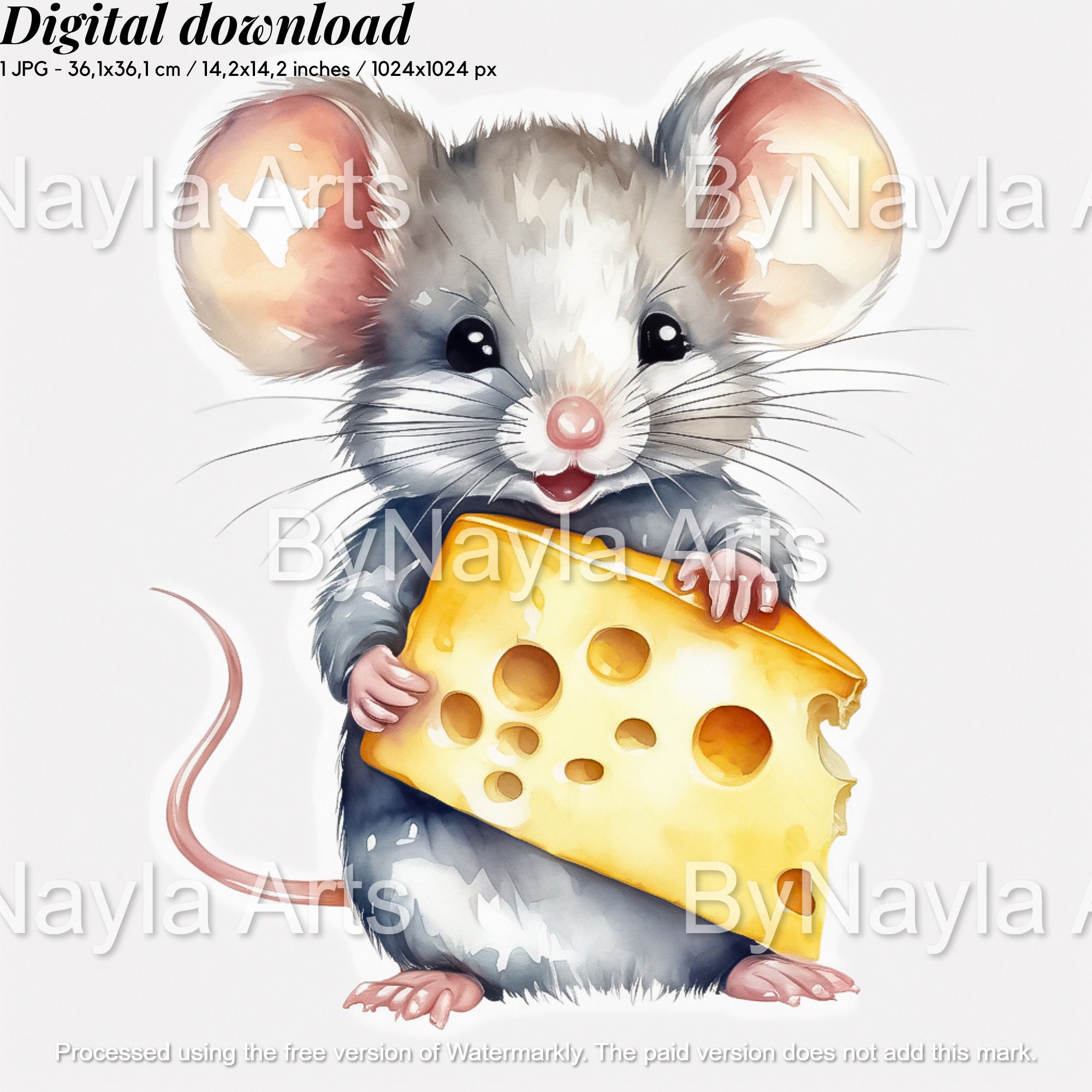 Adorable Mouse Clipart, Classroom Decoration, Cheese Mouse Printable ...