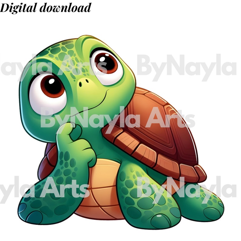 50 Svg / Png, No Background, Adorable Cute Turtles, Whimsical Turtles ...