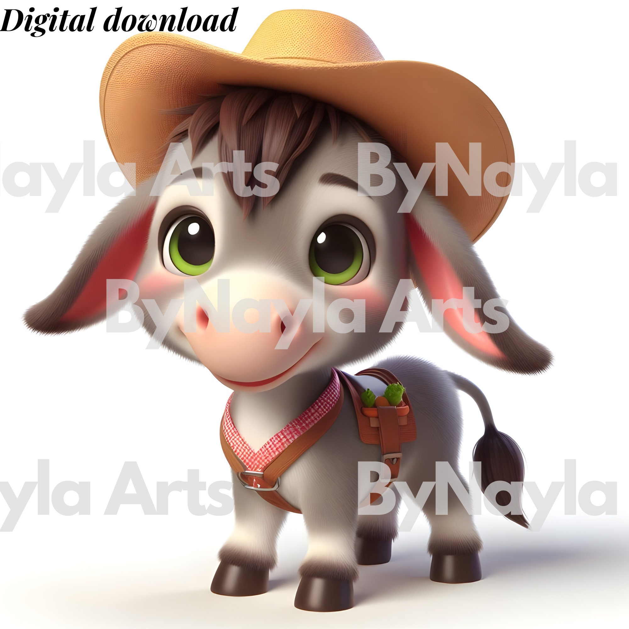30 High Quality 3D Png, Clipart Gift, 300DPI, Adorable Cute Farm ...