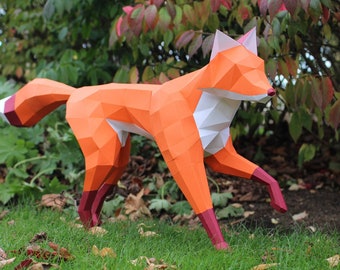 Fox Papercraft Printable DIY Pdf Template - Etsy