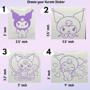Kuromi Decal-sticker, Kuromi Car Sticker - Etsy