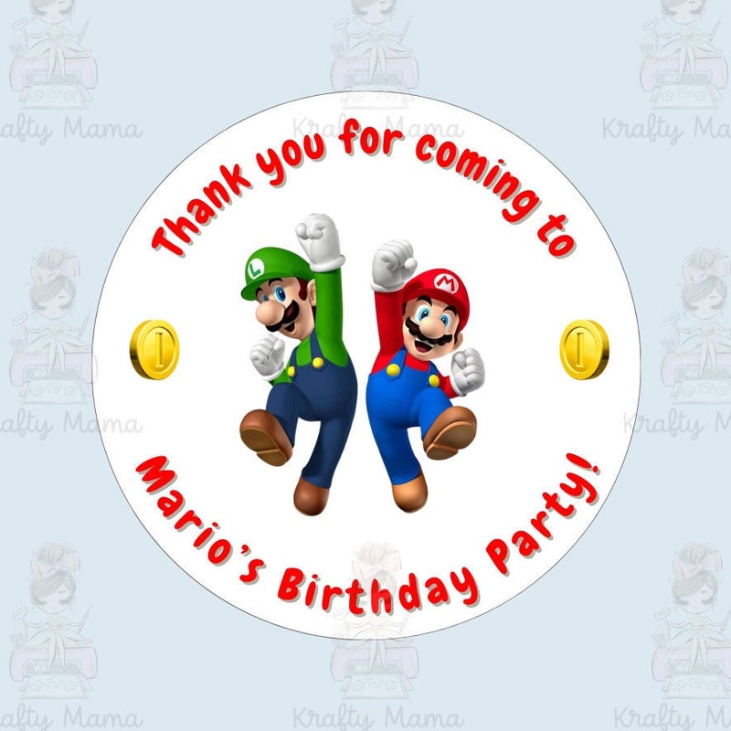 Round Mario Stickers - Etsy