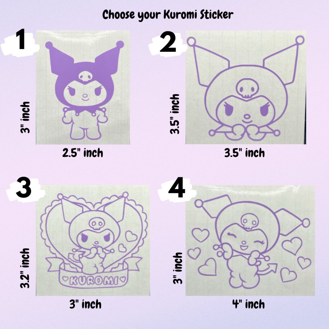 Kuromi Decal-sticker, Kuromi Car Sticker - Etsy