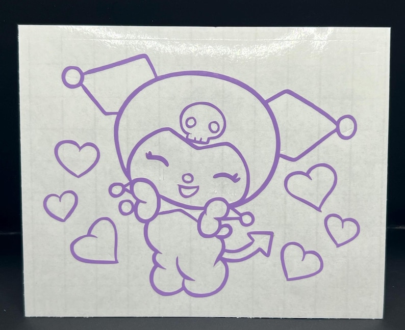 Kuromi Decal-sticker, Kuromi Car Sticker - Etsy