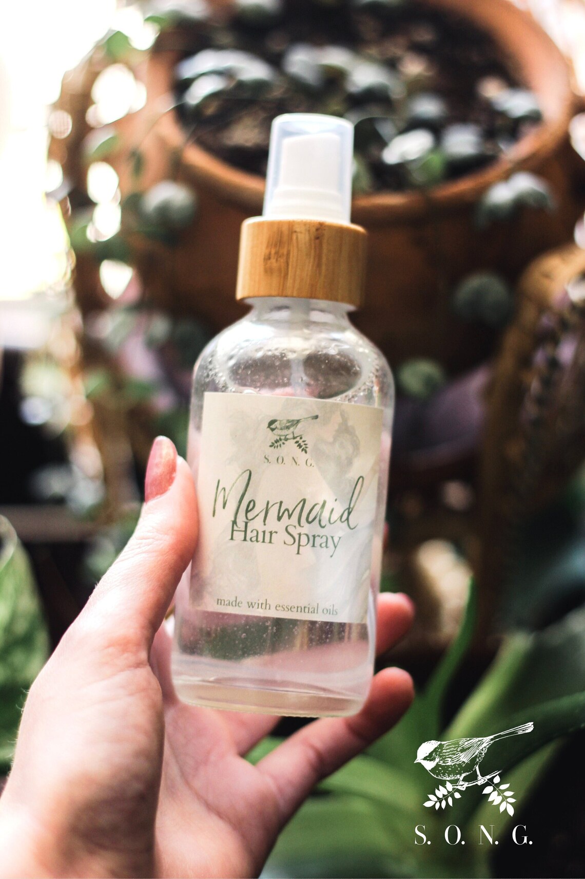 Mermaid Hair Spray Label Physical Product Label Vintage Antique Mermaid ...