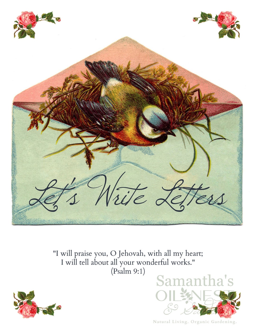 Printable Art, Printable Download, Let's Write Letters - Letter Writing ...