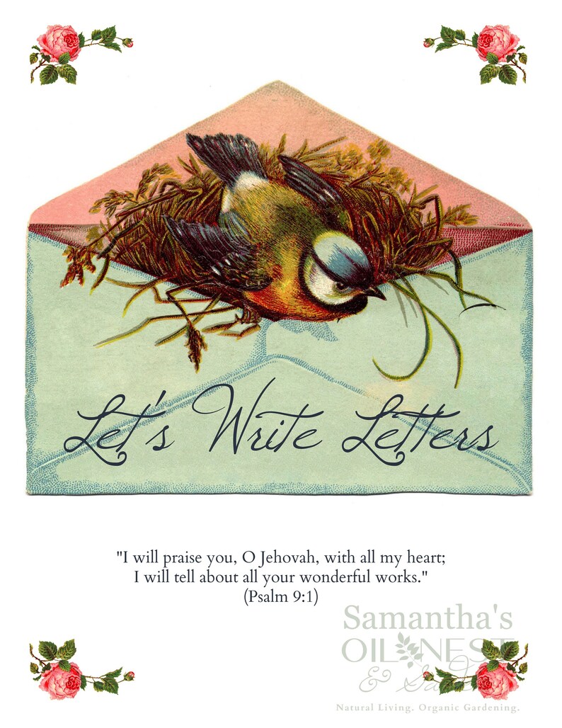 Printable Art, Printable Download, Let's Write Letters Letter Writing ...