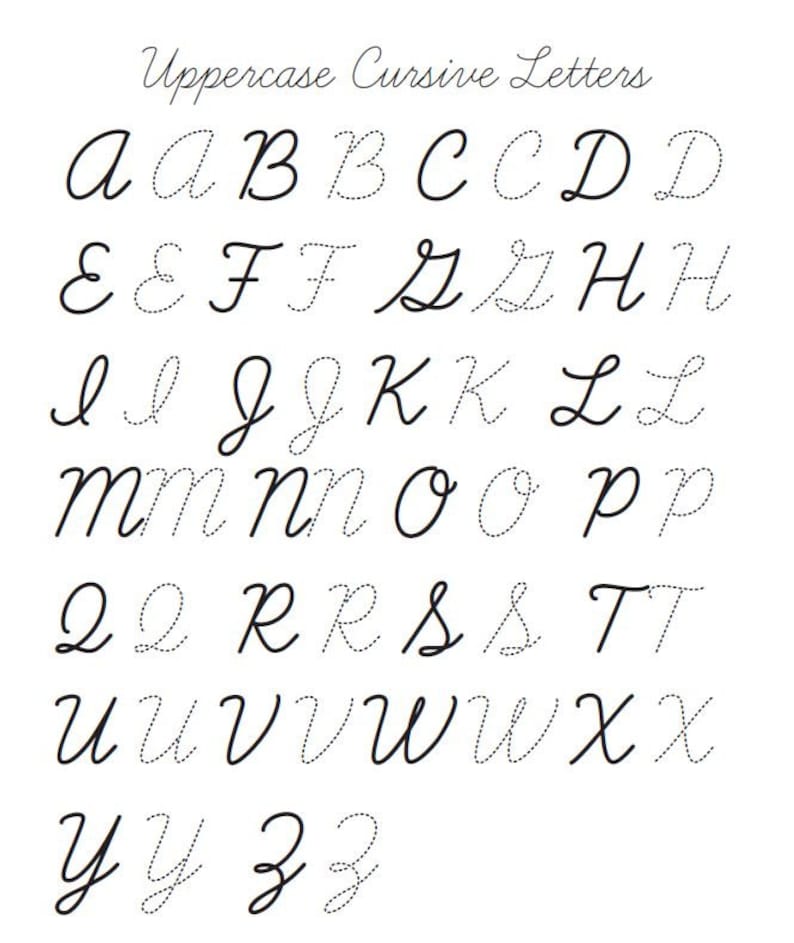 An Excellent Cursive Handwriting Handbook, Printable, Digital Download ...