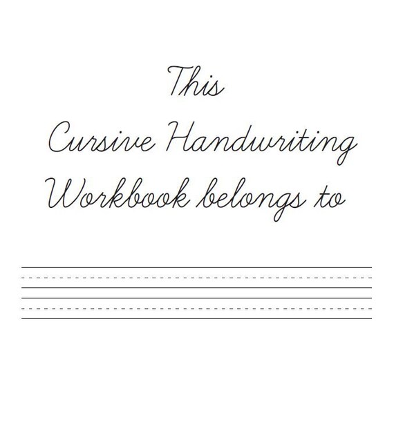 An Excellent Cursive Handwriting Handbook Printable Digital - Etsy