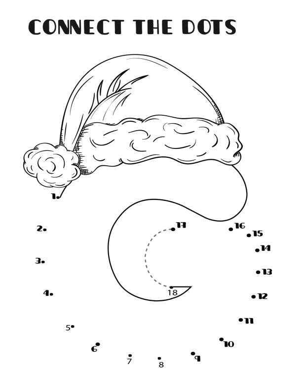 Christmas Themed Alphabet Dot to Dot Coloring Book, 70 Printable Pages ...