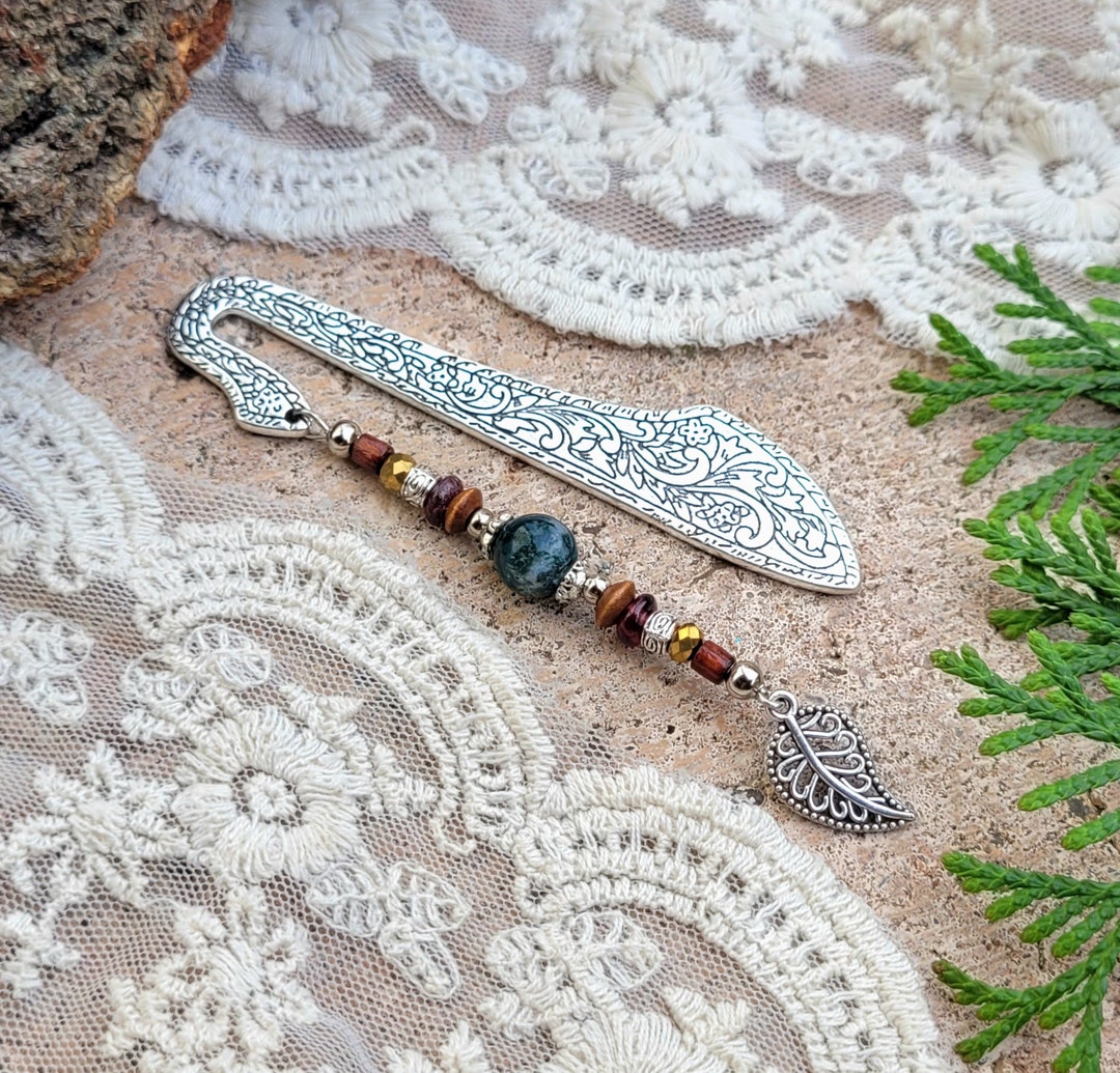 Vintage Bookmark leaves and Flowers - Etsy