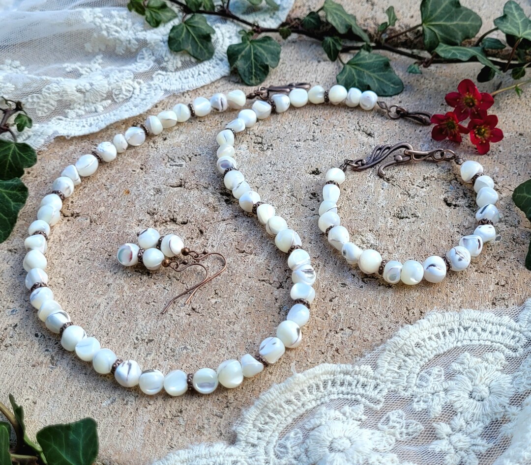 Unique Piece Jewelery Set elisabeth Made of Freshwater Cultured Pearls ...