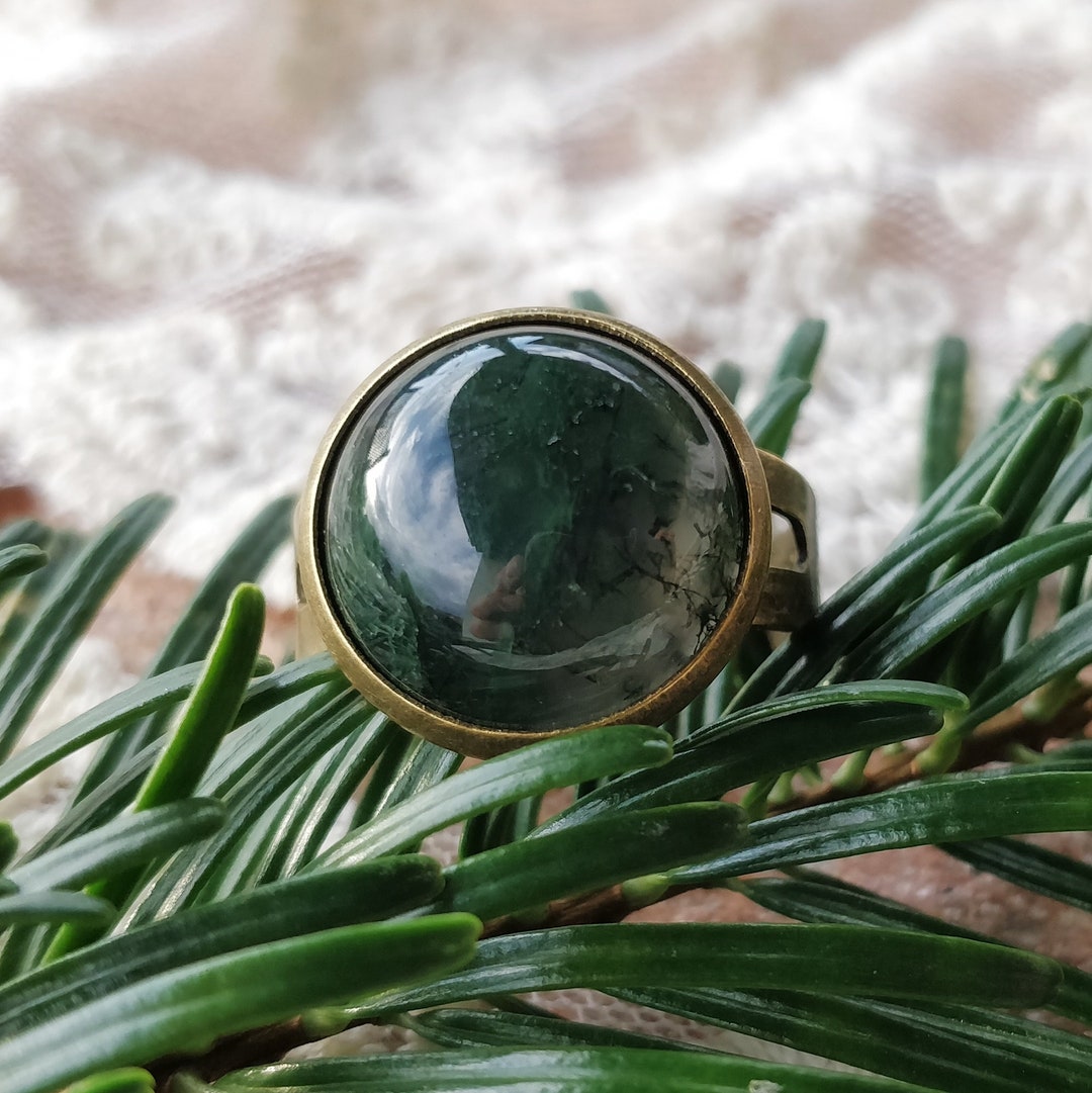 10 Colors/2 Sizes! Brass Ring in Antique Bronze With 12 or 14 Mm Semi ...