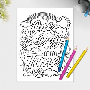 Sober Life Sobreity Coloring Pages Set 4 / Downloadable - Etsy