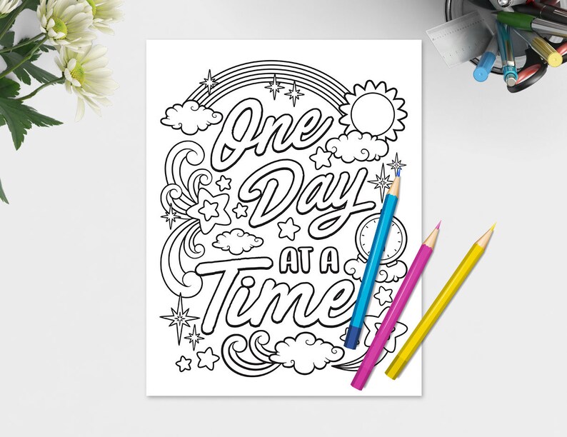 Sober Life Sobreity Coloring Pages Set 4 / Downloadable - Etsy