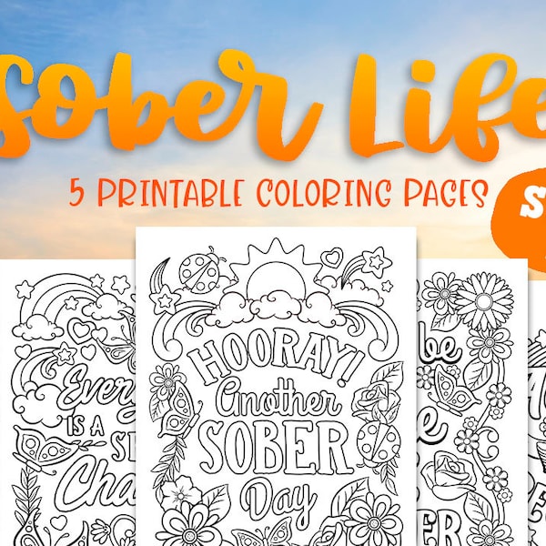 Sobriety Coloring - Etsy
