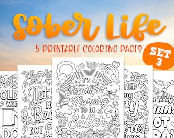 Sobriety Coloring Pages - Etsy Ireland