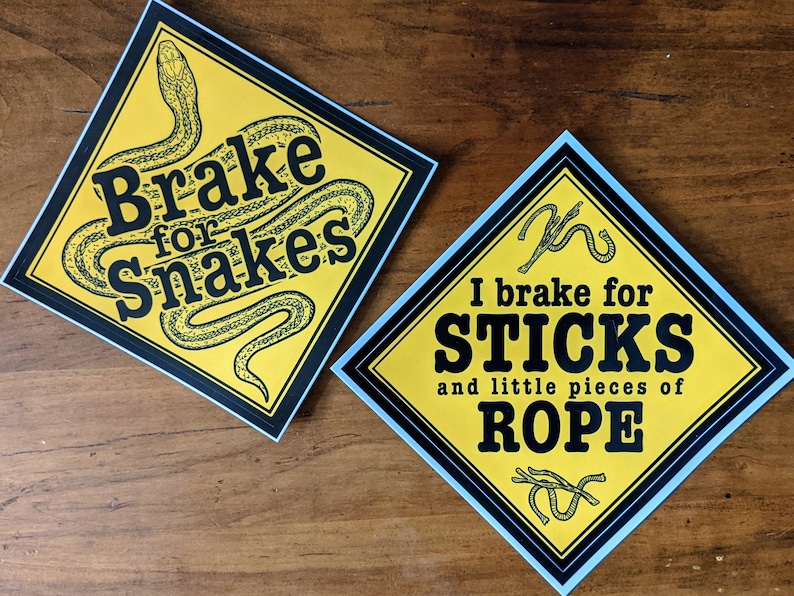Brake for Snakes Sticker - Etsy