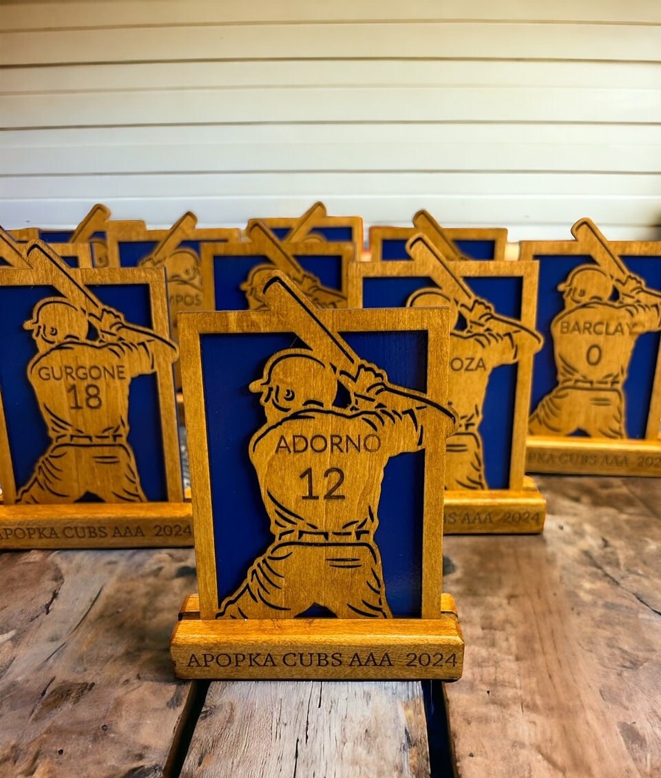 Custom Baseball Player Card Plaque - Etsy