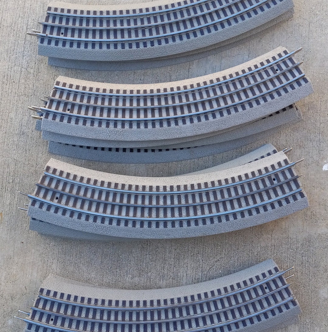 O-36 Fastrak Curved Model Train Tracks 3-rail - Etsy
