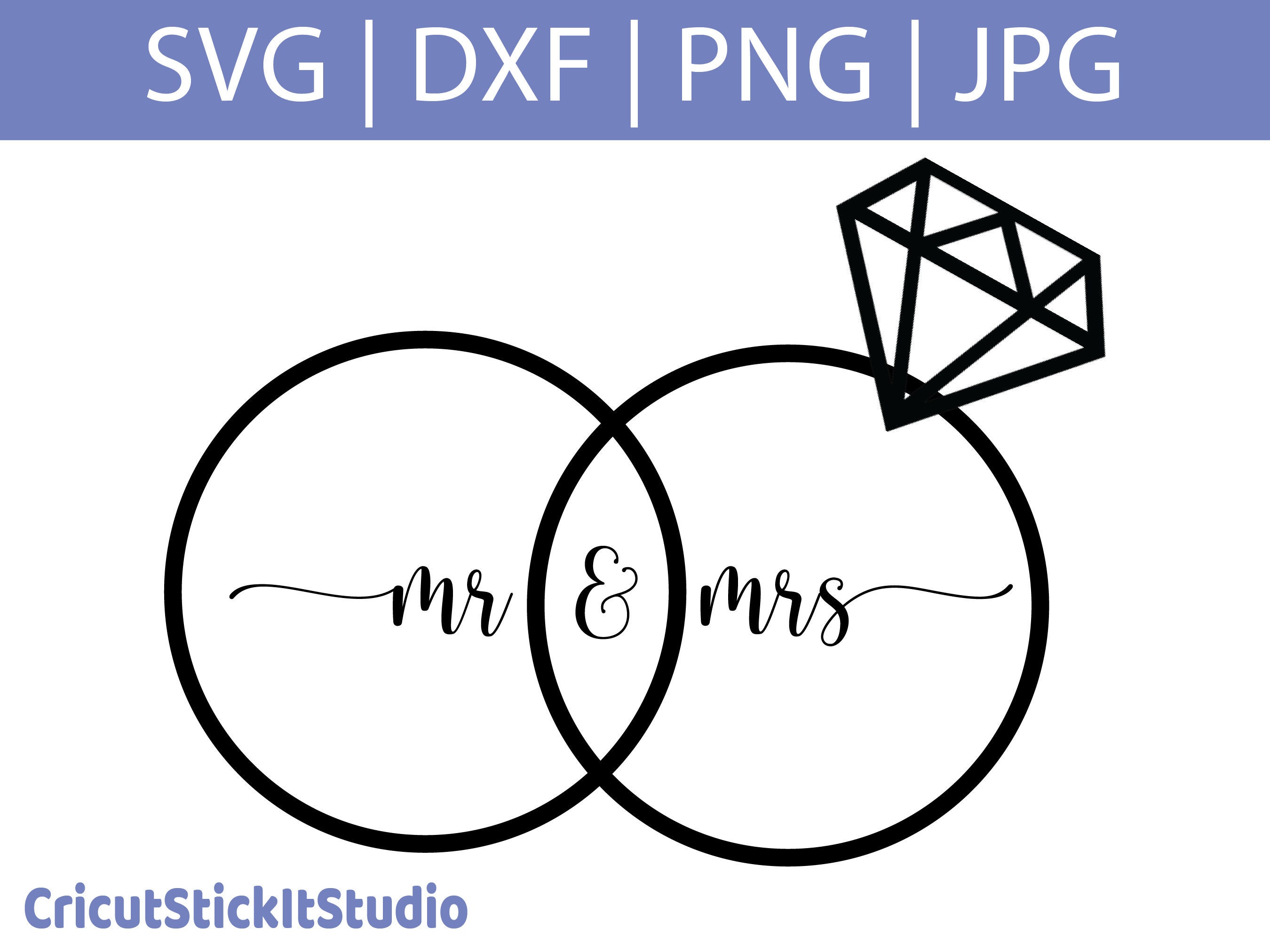 Mr & Mrs - Anillos de boda - Bandas de boda - Diamante - Comprometido ...