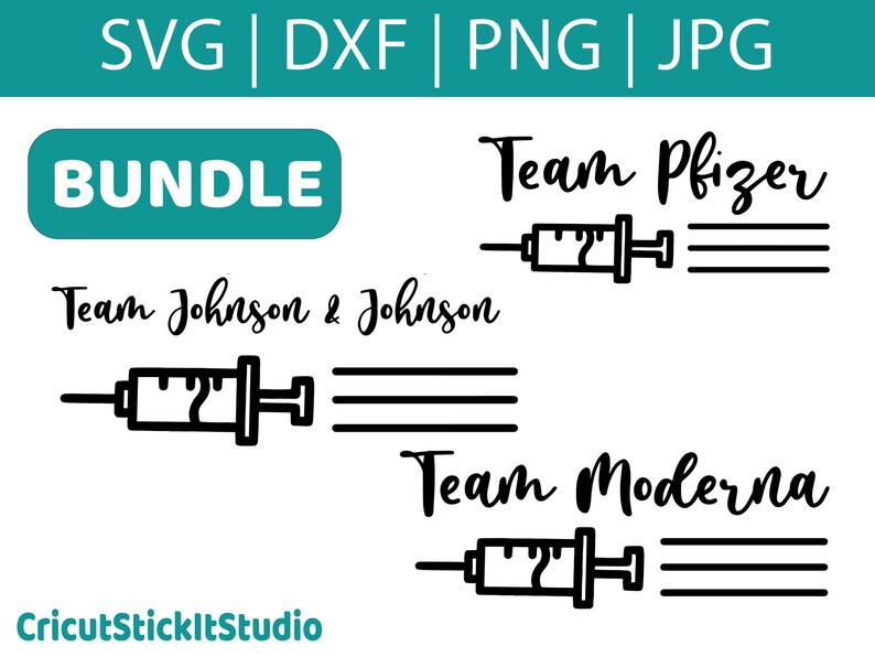 Pfizer - SVG- Moderna - Team - Johnson & Johnson - Bundle - Covid ...
