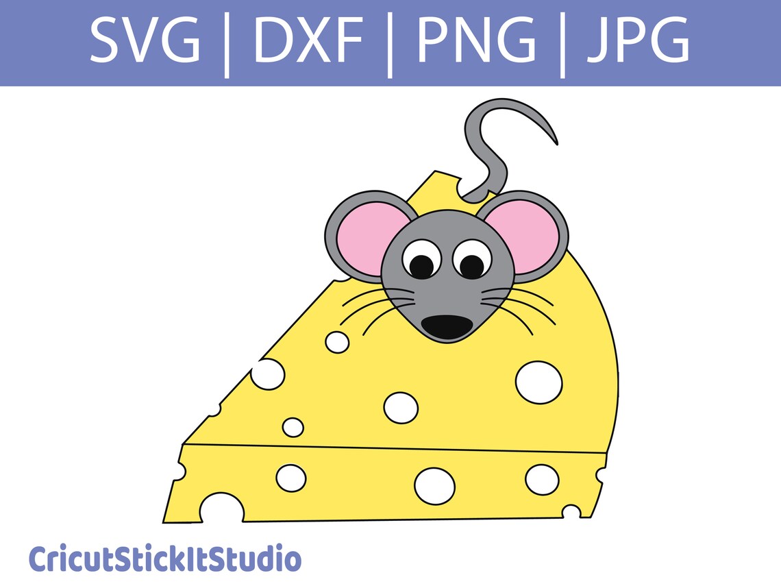 Mouse Cheese SVG Mice Rat Cricut Cute Animal Sticker - Etsy