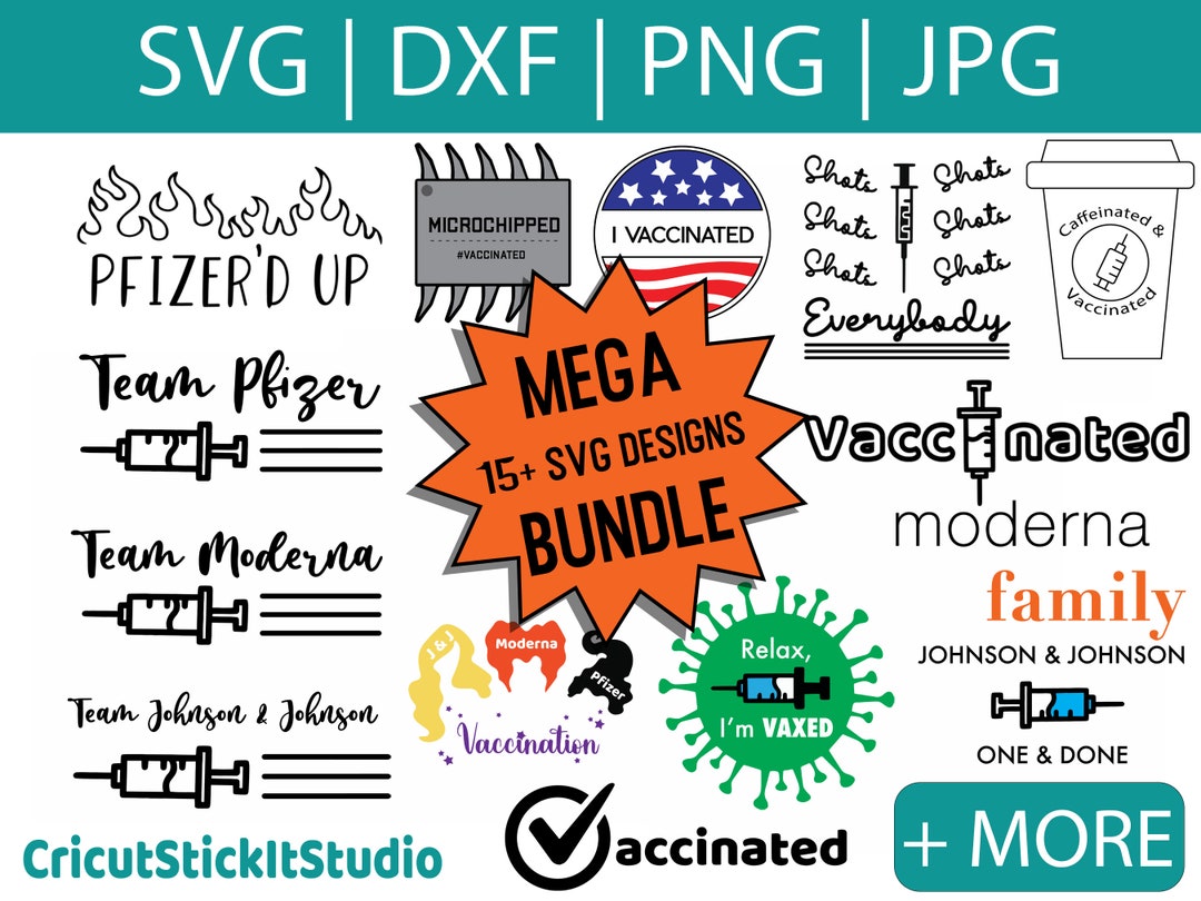 Mega Covid SVG Bundle - Team Pfizer Moderna Johnson - Pfizer'd up ...