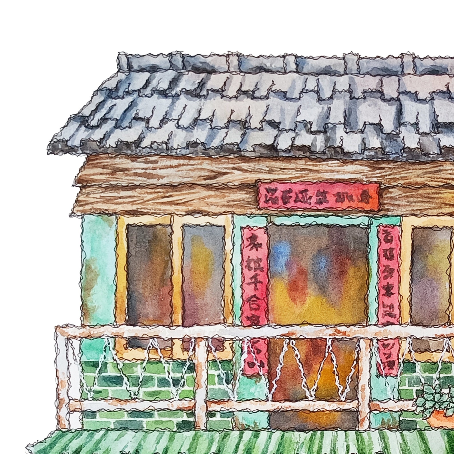 Taiwan Store Front Poster • Chiayi Market Fruit Stall • Fruit Shop ...