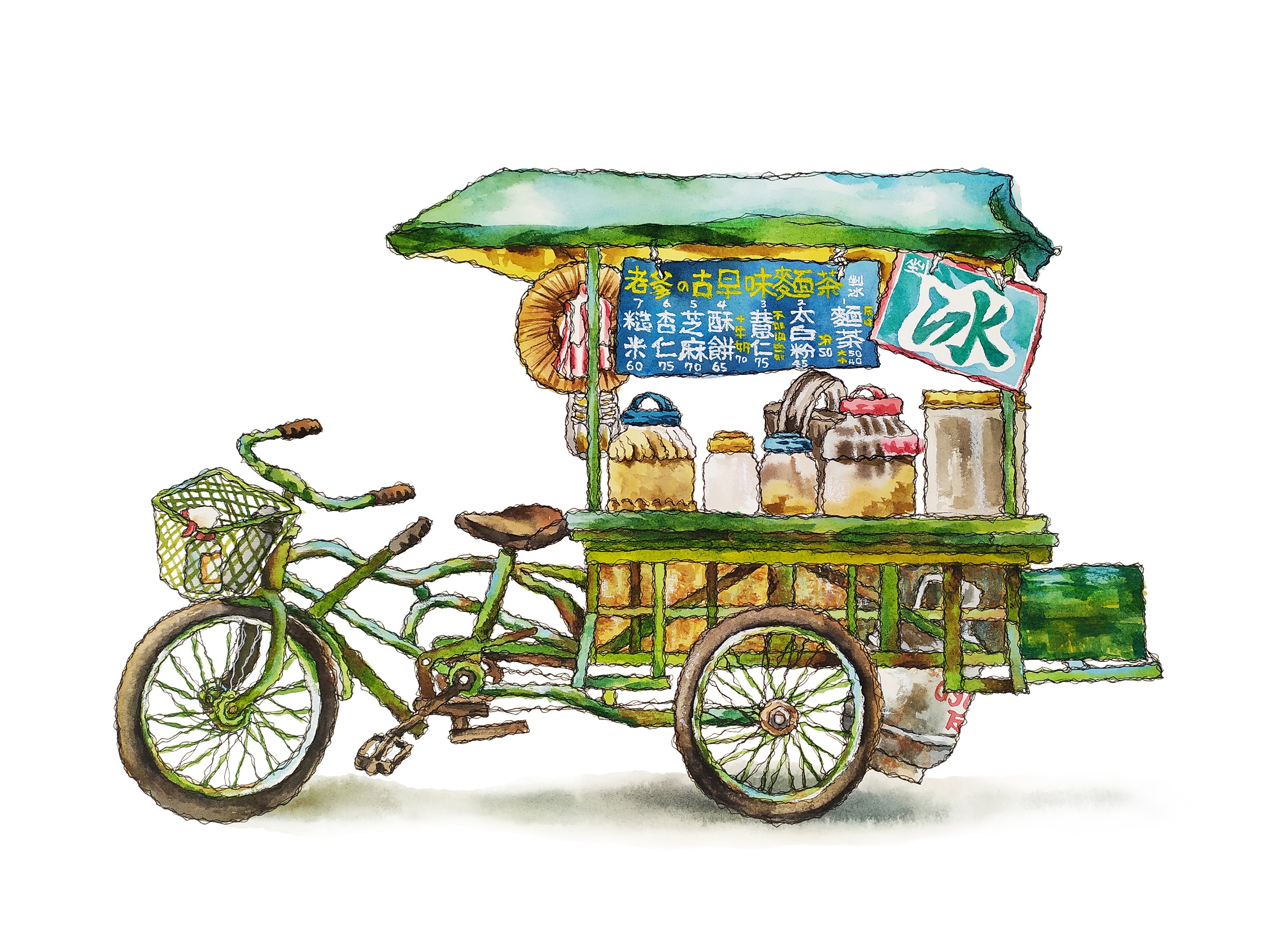 Taiwan Street Poster Food Truck Beverage Cart Beverage - Etsy