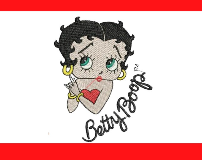 Betty Boop Collection - 10 Machine Embroidery Files for 4 X 4 Hoop ...