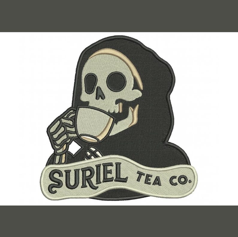 Suriel Tea Co Embroidery Design - ACOTAR Embroidery File - Etsy