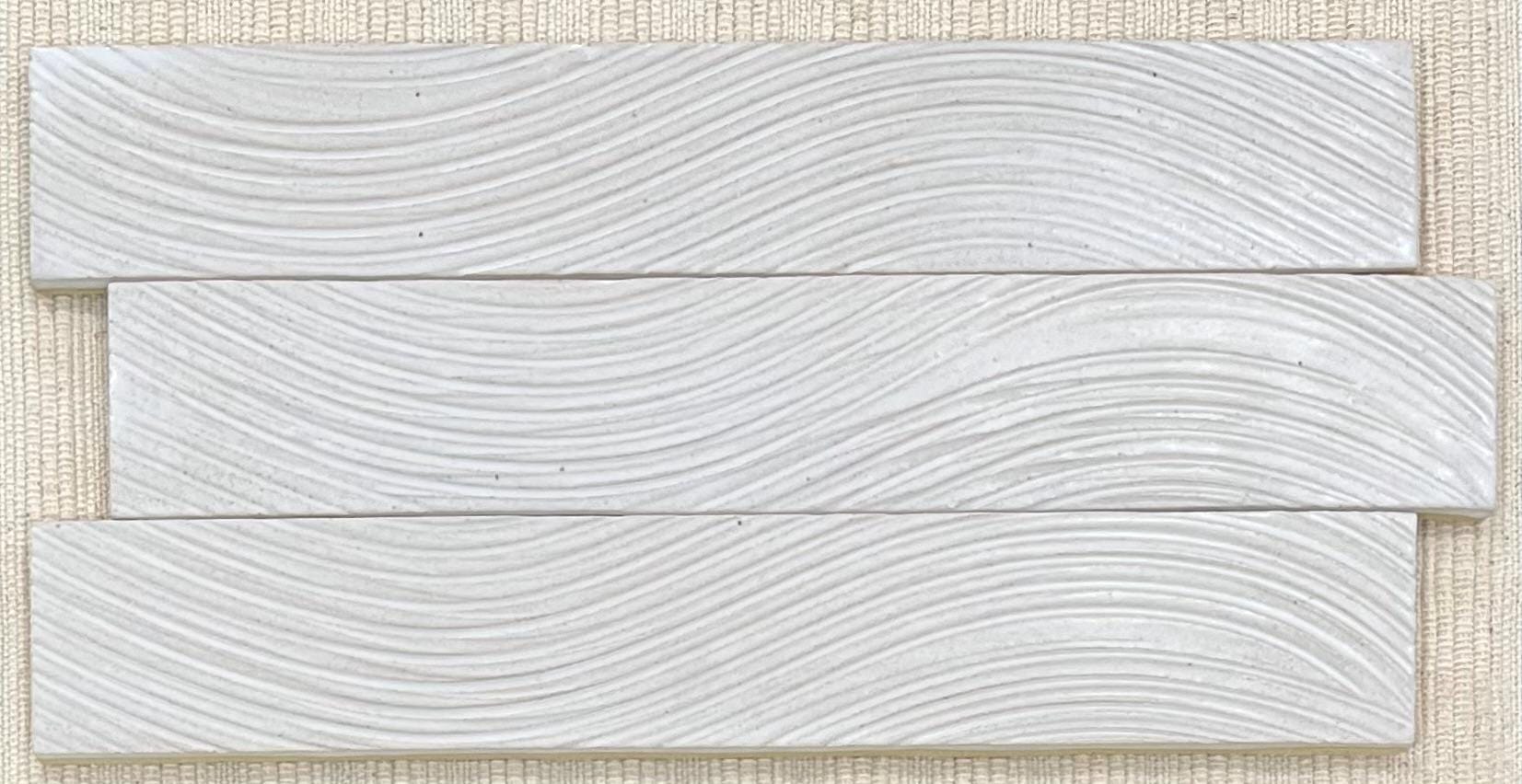 Handmade Wave Tile: Satin Matte White Backsplash - Etsy