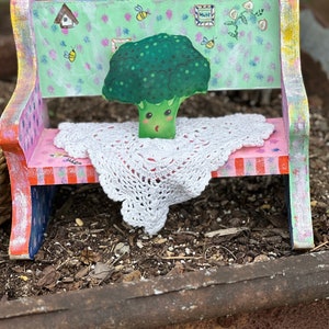 Handmade Primitive Broccoli Doll, Farmhouse Decor, Summer Hostess Gift ...