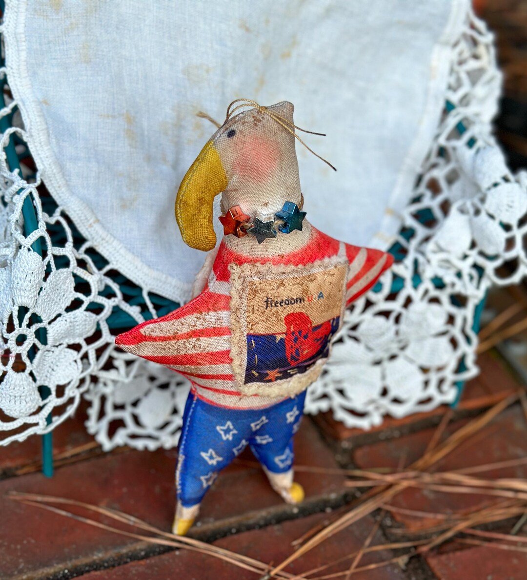 Primitive Patriotic Eagle Doll, Farmhouse Decor, Patriotic Decor, Bowl ...