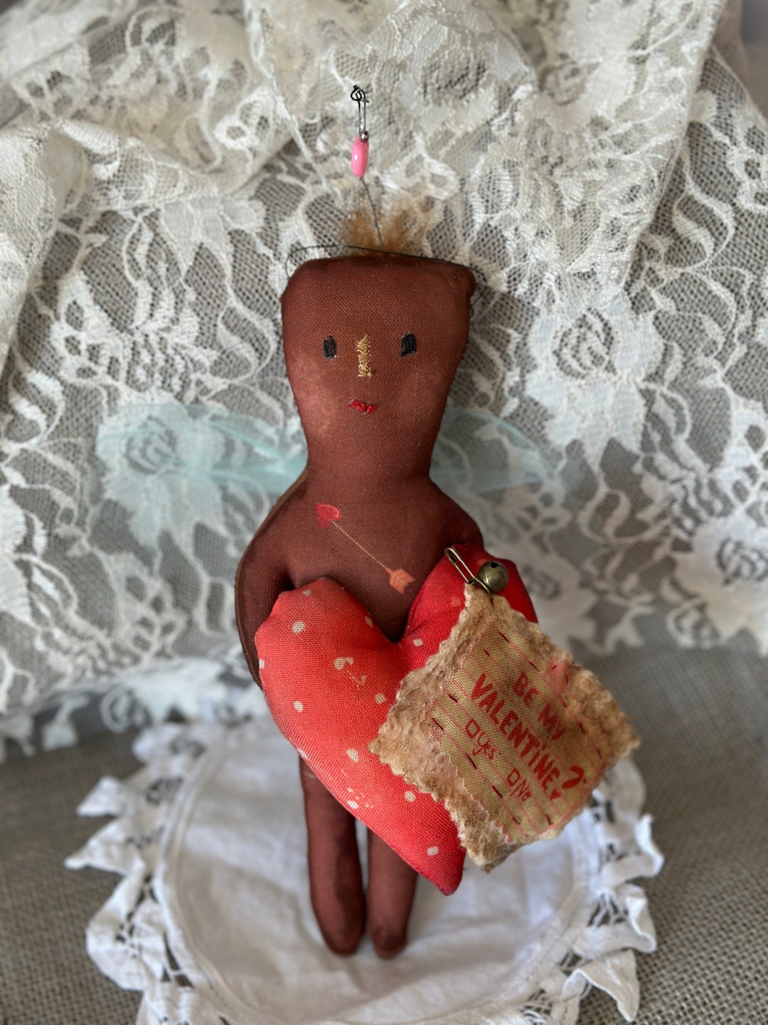 Handmade Primitive Cupid Doll, Valentine's Farmhouse Decor, Teacher ...